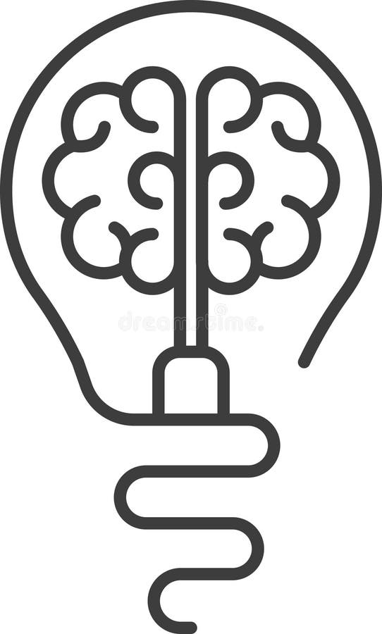 Creative Idea Flat Line Icon. Idea Sign, Solution, Thinking Concept ...