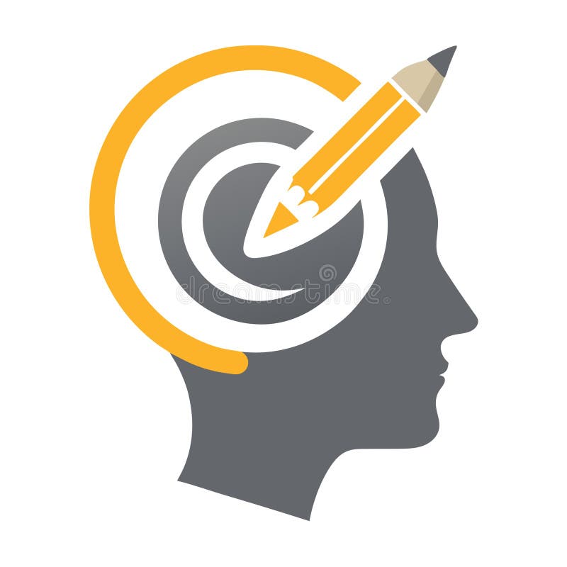 Creative Idea Generation: Human Head Silhouette with Pencil and ...