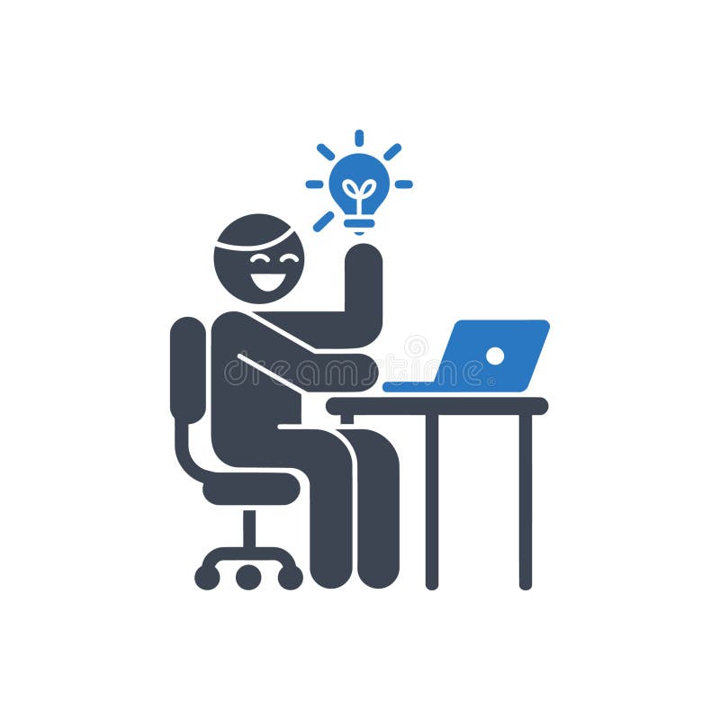 Creative Idea Generation Icon Stock Illustration - Illustration of ...