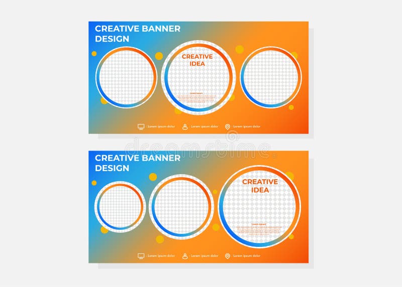 Creative Idea Gradient Banner Template Stock Vector - Illustration of ...