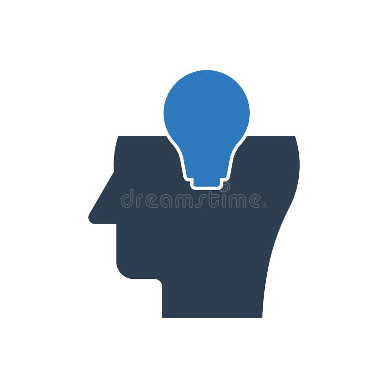 Creative idea icon stock illustration. Illustration of thought - 376041622