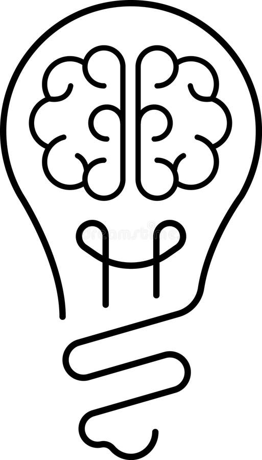 Creative Idea Icon. Brain, Lightbulb. Innovation, Education, Idea, Mind ...