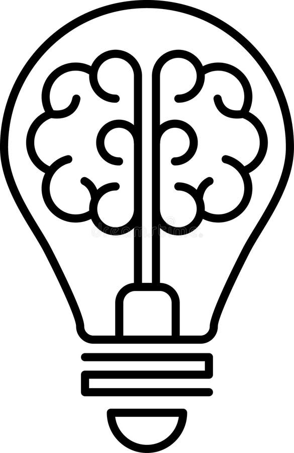 Creative Idea Icon. Brain, Lightbulb. Innovation, Education, Idea, Mind ...
