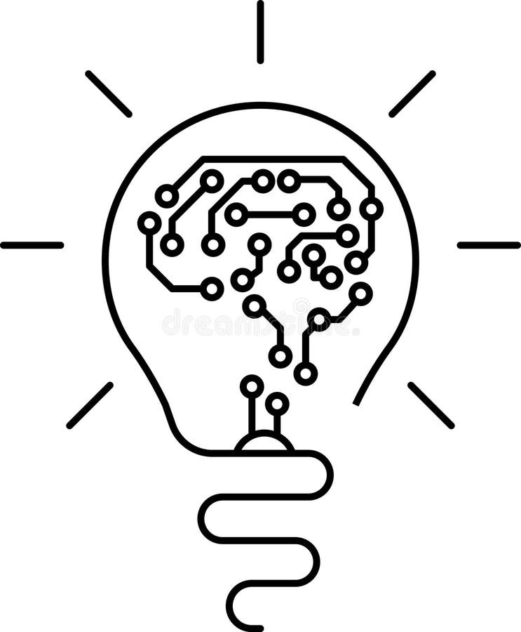 Creative Idea Icon. Brain, Lightbulb. Innovation, Education, Idea, Mind ...