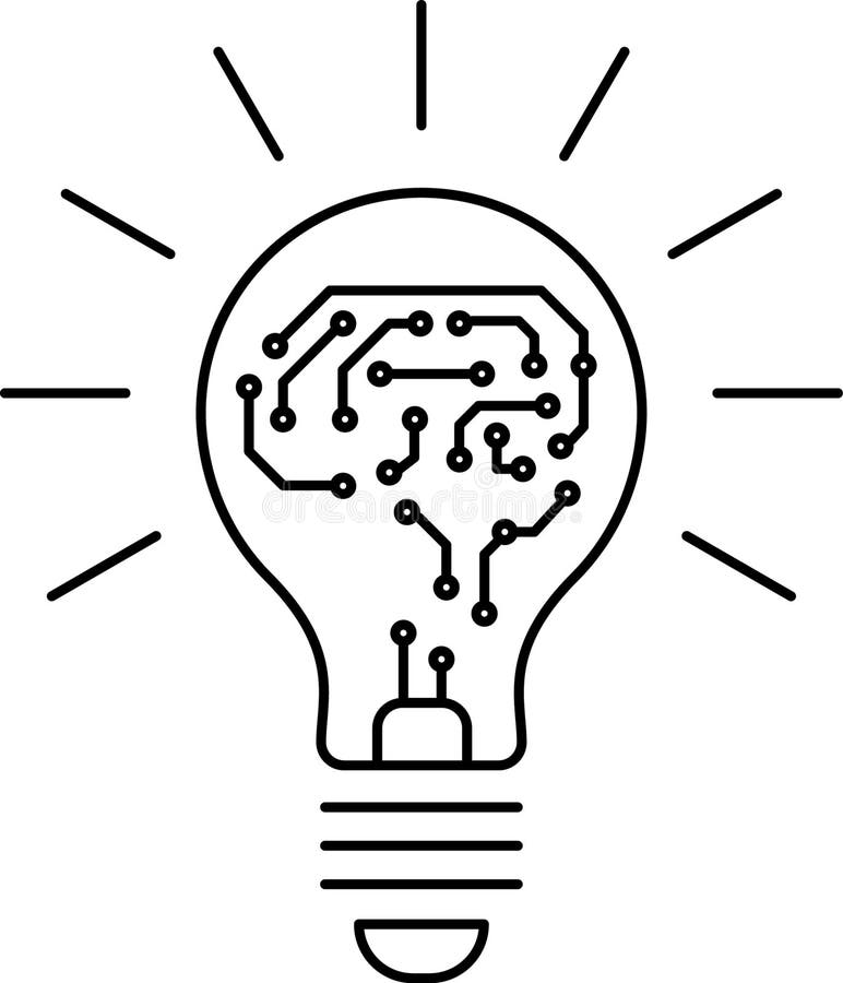 Creative Idea Icon. Brain, Lightbulb. Innovation, Education, Idea, Mind ...