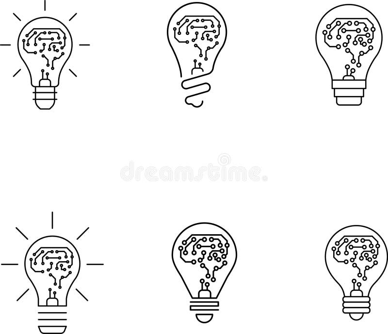 Creative Idea Icon. Brain, Lightbulb. Innovation, Education, Idea, Mind ...