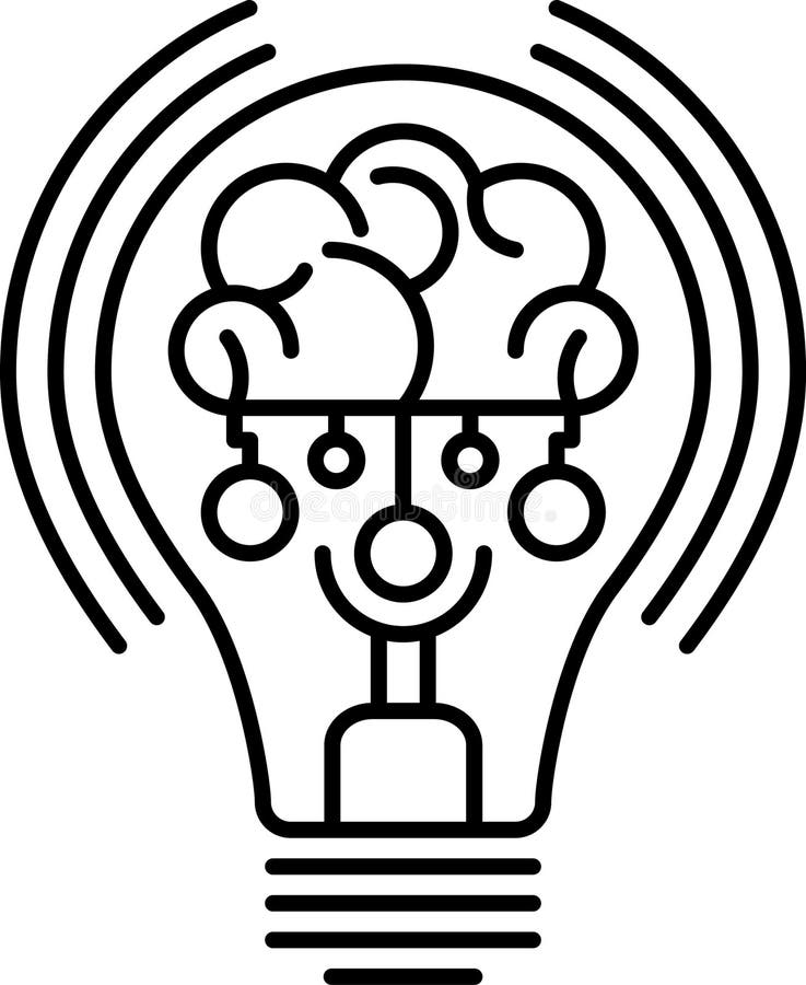 Creative Idea Icon. Brain, Lightbulb. Innovation, Education, Idea, Mind ...