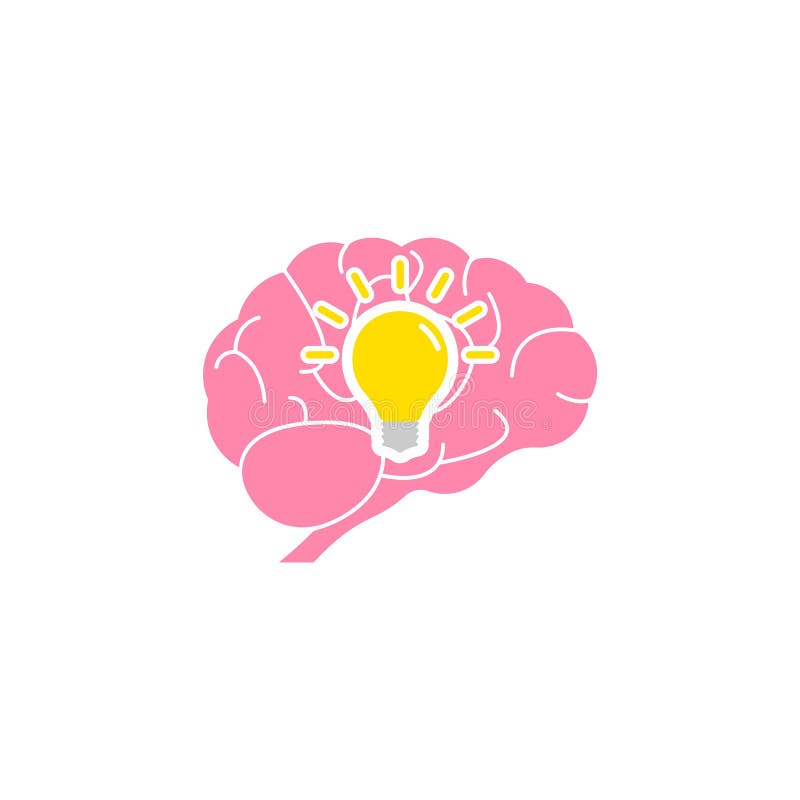 Human Brain Line Icon. Symbol of Wisdom, Memory, Mind, Creative Idea ...