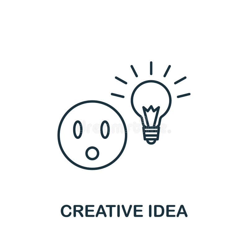 Creative Idea Icon from Reputation Management Collection. Simple Line ...