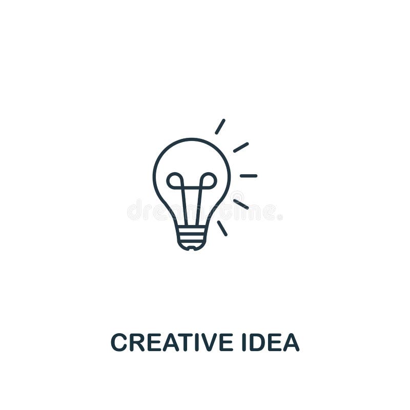 Creative Idea Icon. Thin Outline Style Design from Design Ui and Ux ... Creative Idea Icon. Thin Outline Style Design from Design Ui and Ux ...
