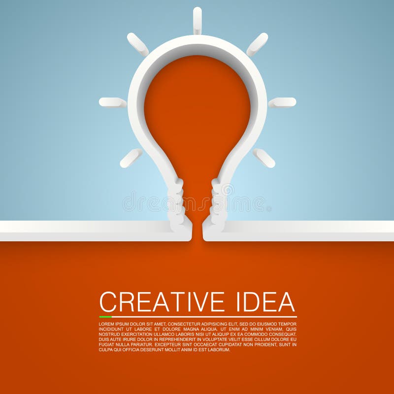 Creative idea lamp stock vector. Illustration of creative - 49757342