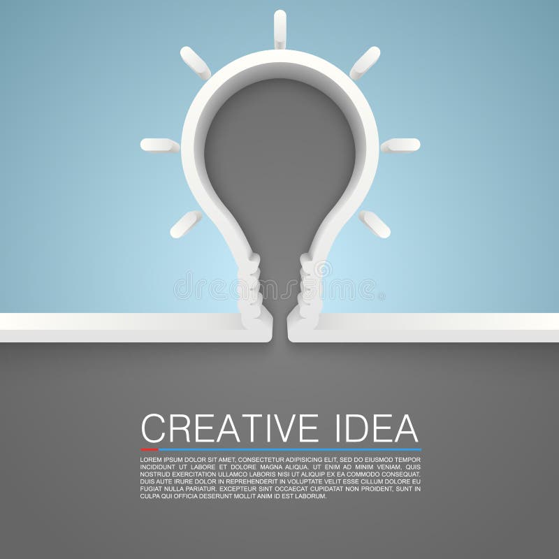 Creative idea lamp stock vector. Illustration of drawing - 49757408