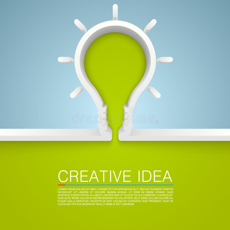 Creative idea lamp stock vector. Illustration of idea - 49757410
