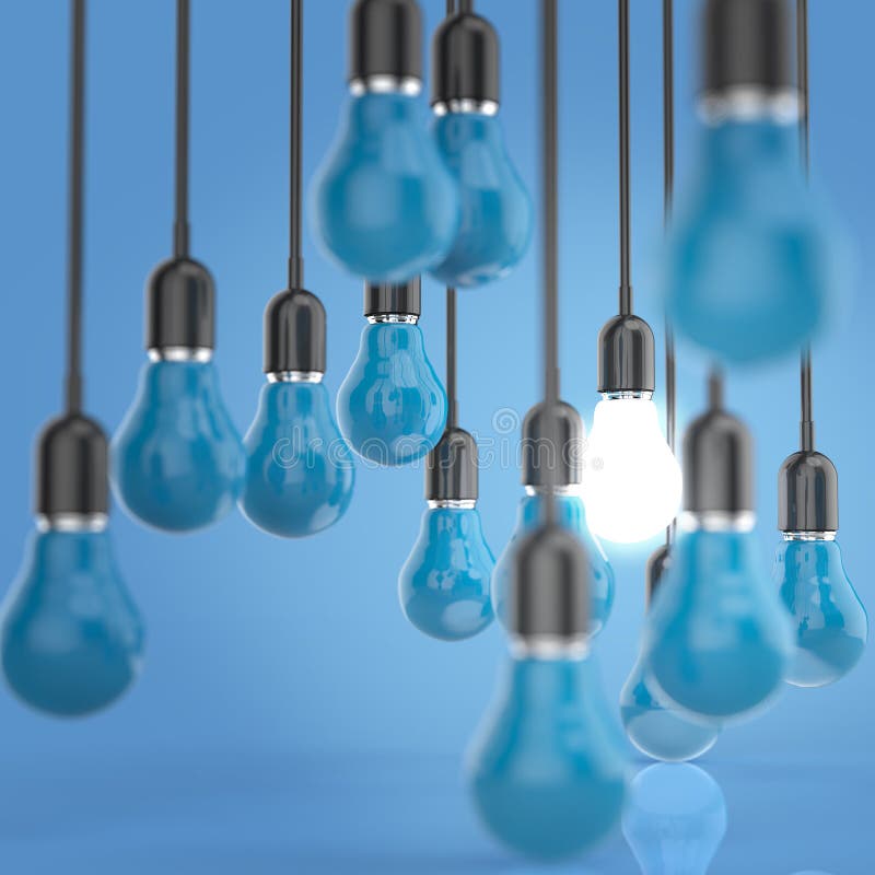 Creative Idea And Leadership Concept Light Bulb Picture. Image: 30561567