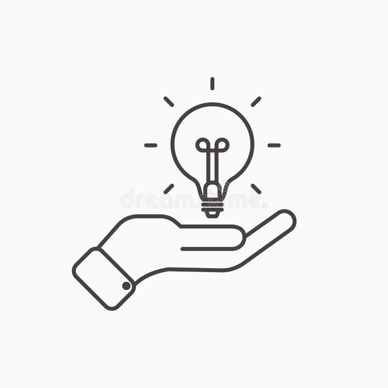 Creative Idea Line Icon. Lightbulbin Hand Education, Innovation Logo ...