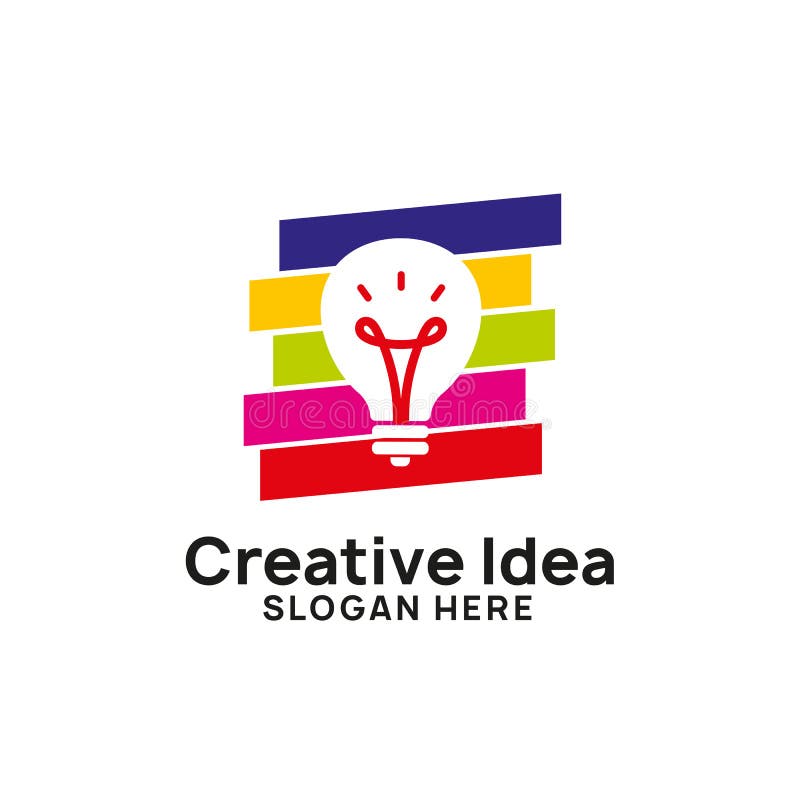 Smart Key Idea Logo Design Template. Bulb Icon Symbol Designs Stock ...