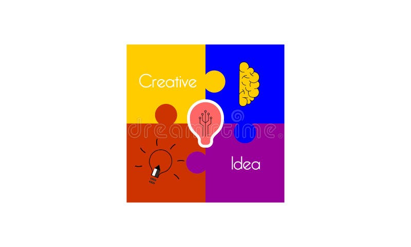 Creative Idea Mind Puzzle Logo Vector Stock Illustration - Illustration ...
