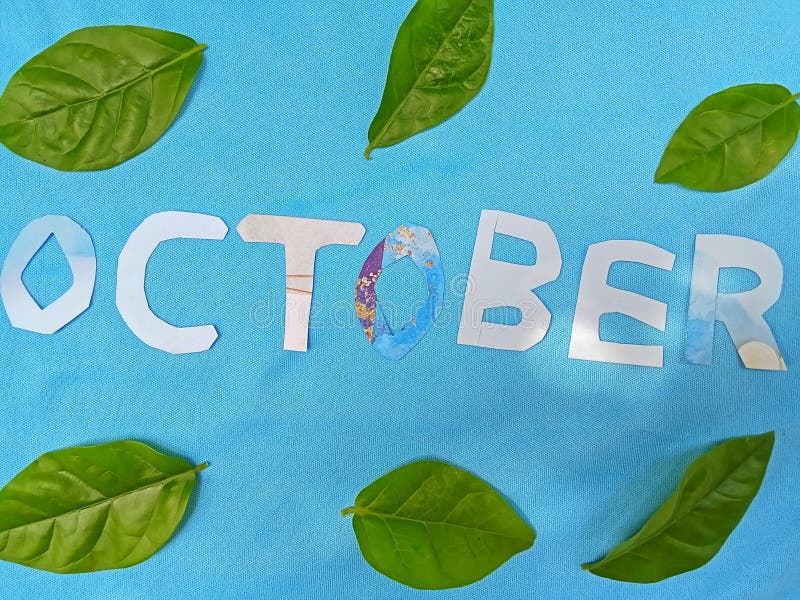 Creative Idea of Month Names on a Blue Background Stock Photo - Image ...