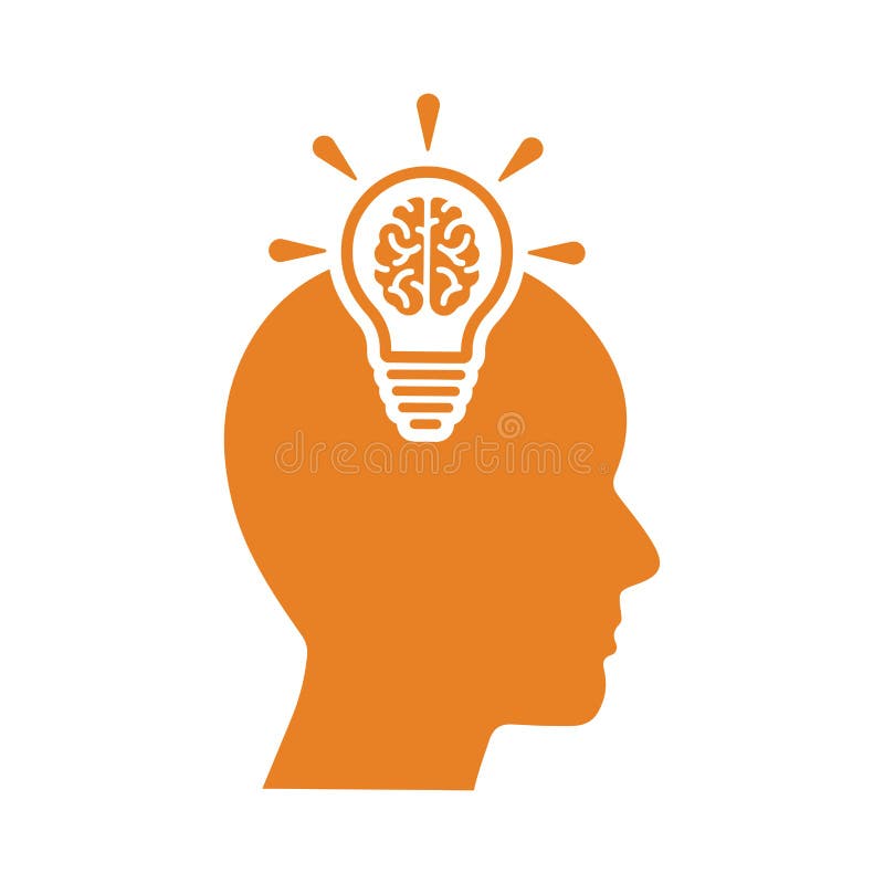 Creative, Idea, Plan, Mind Icon. Orange Vector Design Stock Vector ...