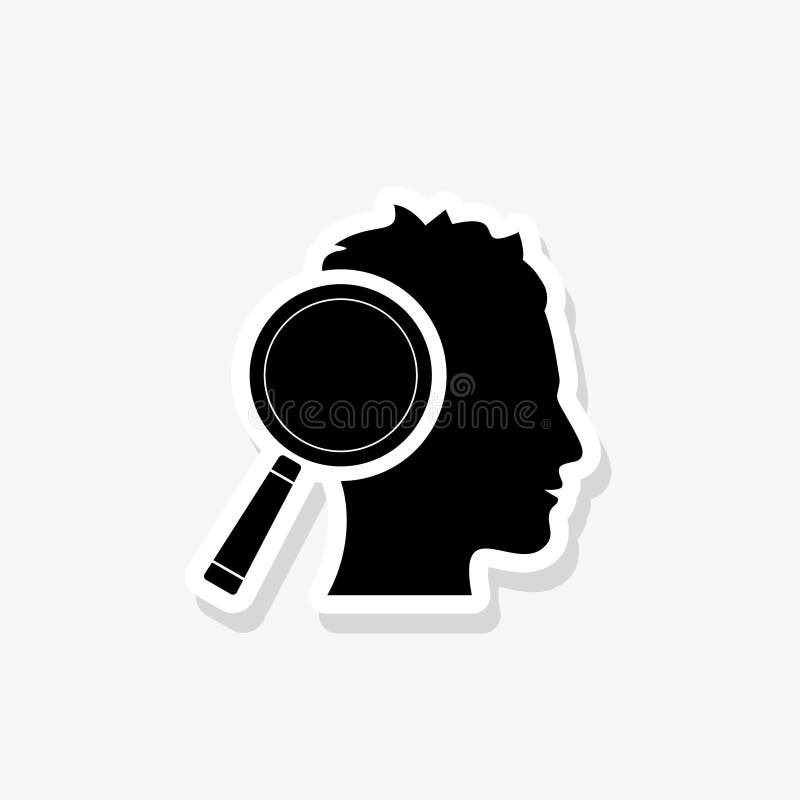 Creative Idea Search Sticker Icon Stock Vector - Illustration of ...