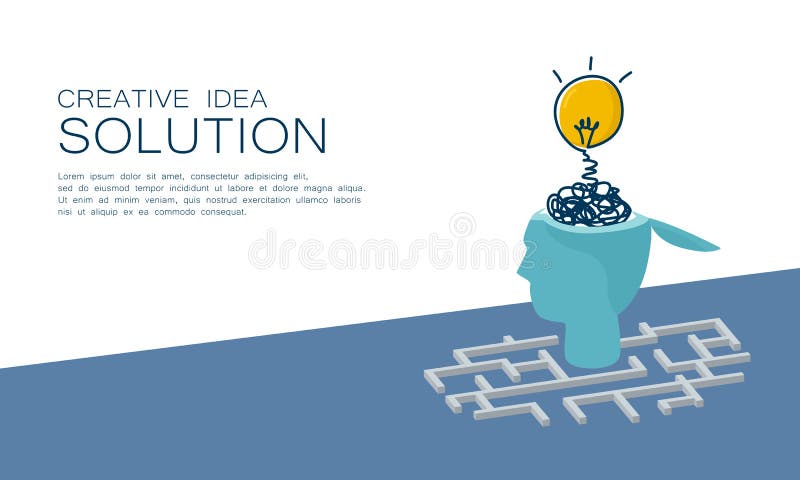 Creative idea solution stock vector. Illustration of bulb - 175089042