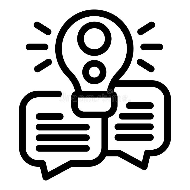 Creative Idea Solution Icon Outline Vector. Brainstorming Corporate ...