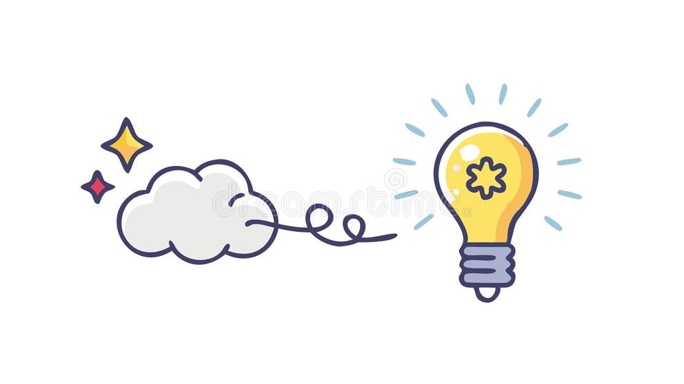 Creative Idea Spark Icon for Imagination and Innovation, Vector Design ...