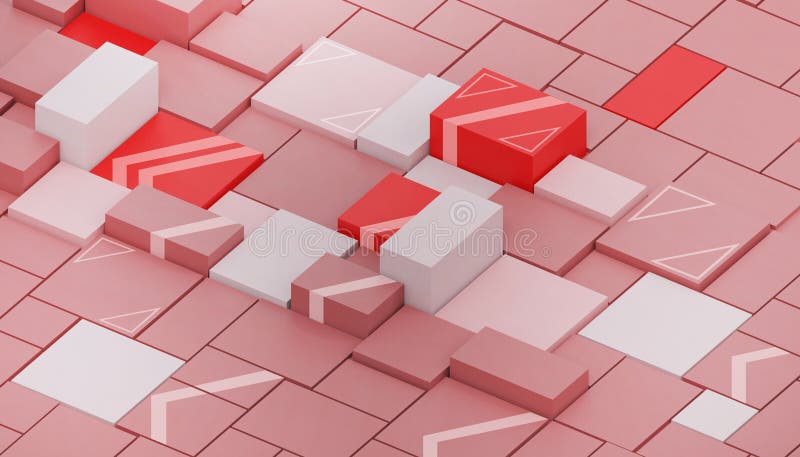 Creative Idea Technology and Random Square Shapes Business Concept on ...