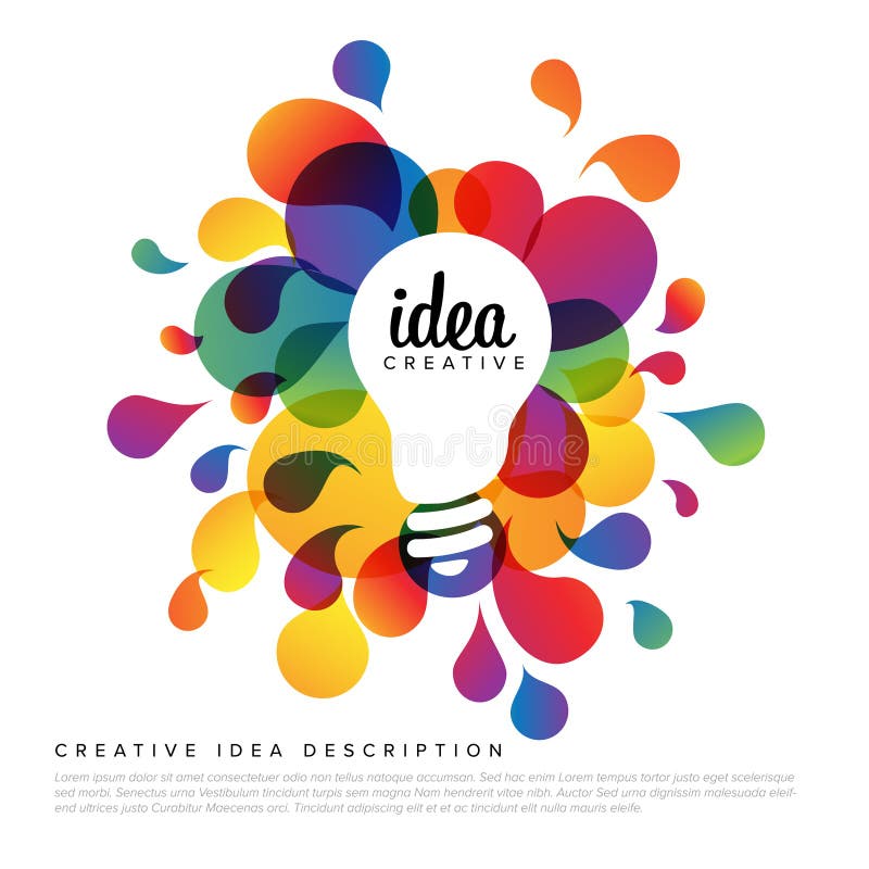 Creative idea template stock vector. Illustration of lamp - 126390231