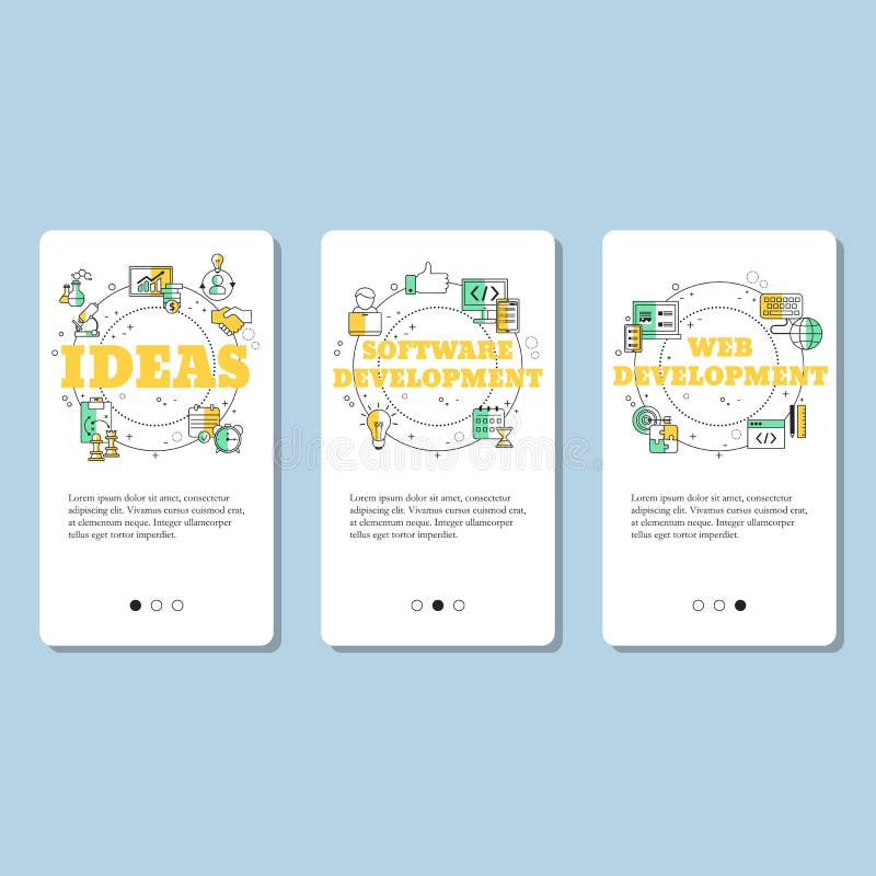 Creative Idea, Web Development and Software Development Stock Vector ...