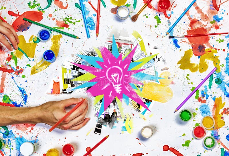 Creative idea work stock image. Image of think, creative - 64509749