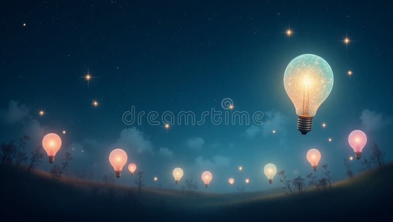 Creative IdeaConcept of Idea and Innovation Night Stock Image - Image ...
