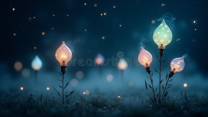 Creative IdeaConcept of Idea and Innovation Night Stock Image - Image ...