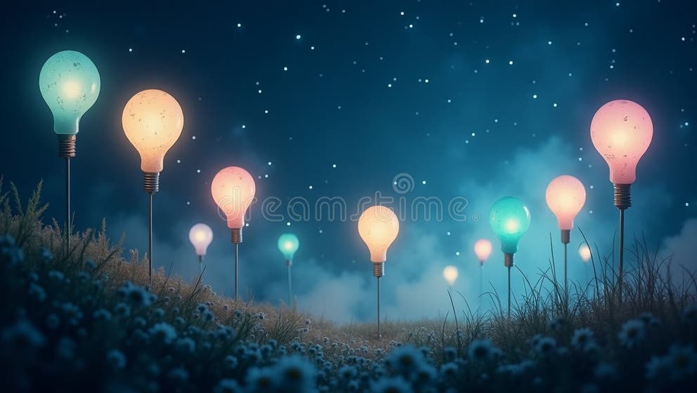 Creative IdeaConcept of Idea and Innovation Night Stock Image - Image ...