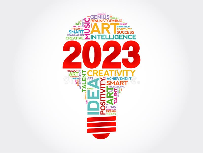 2023 Creative Background, Numbers, Confetti, Gifts. Holiday Card ...