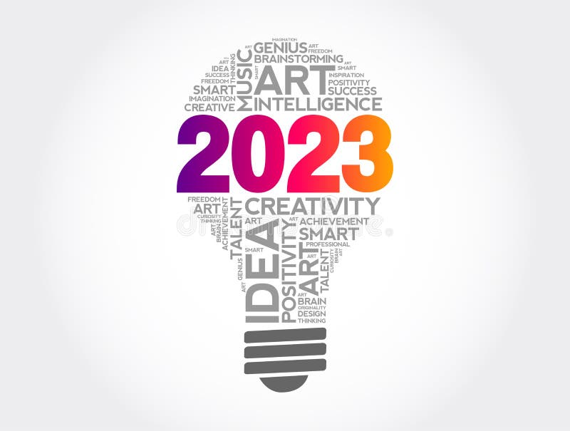 2023 Creative Background, Numbers, Confetti, Gifts. Holiday Card ...