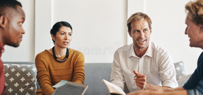 Creative, Ideas and Business People in Workshop with Discussion ...