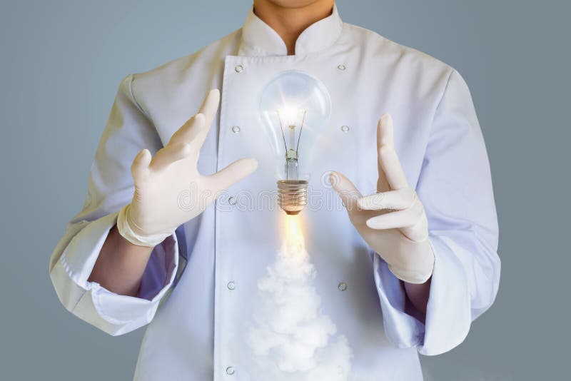 Creative Ideas from the Chef. Stock Image - Image of cooking ...