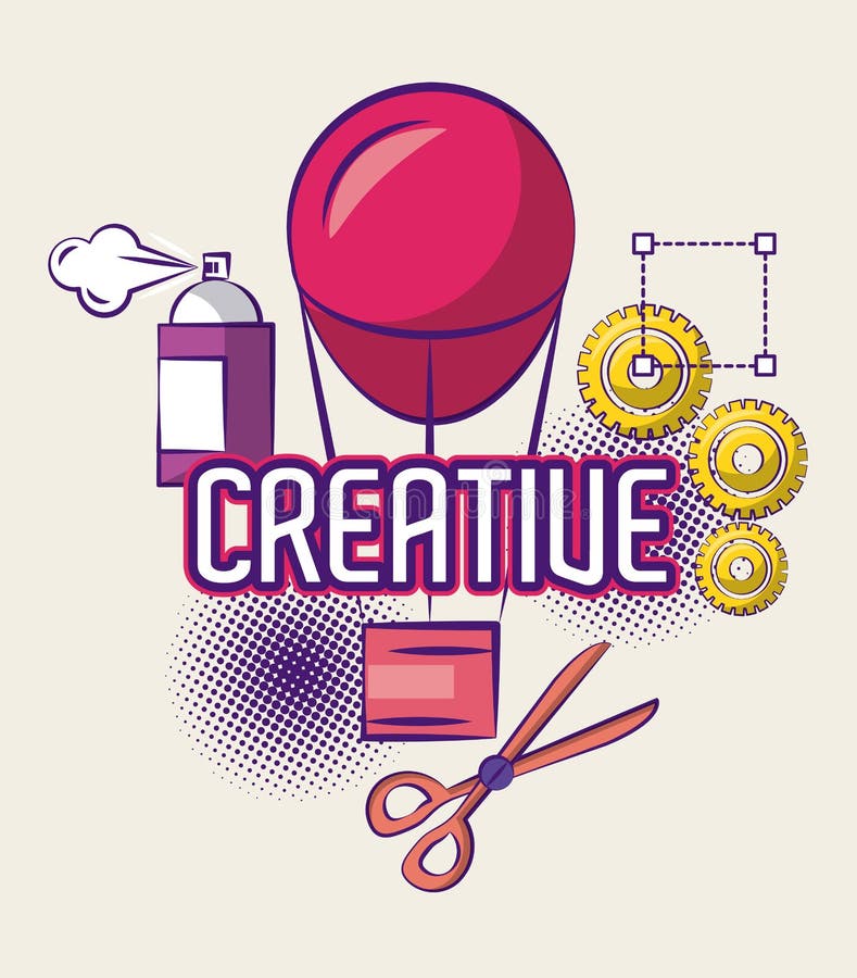 Creative ideas and colors stock vector. Illustration of cartoons ...