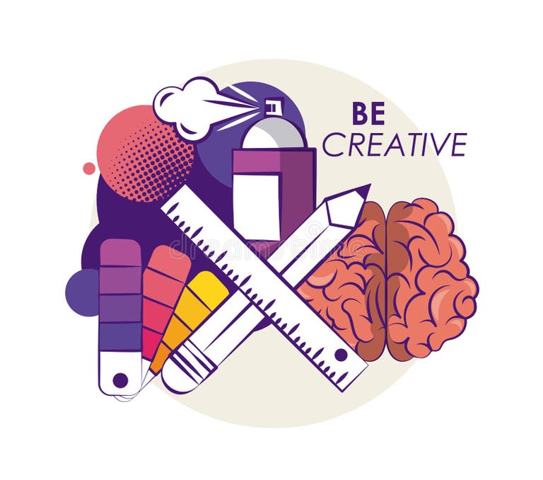Creative ideas and colors stock vector. Illustration of creative ...