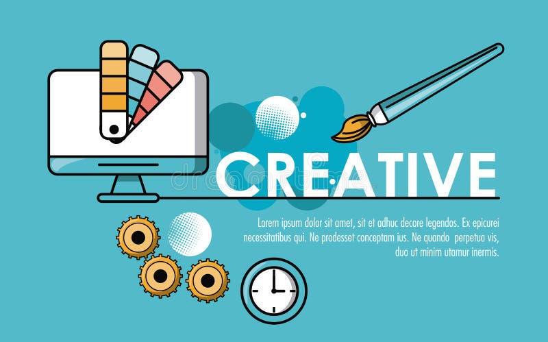 Creative ideas and colors stock vector. Illustration of confusion ...