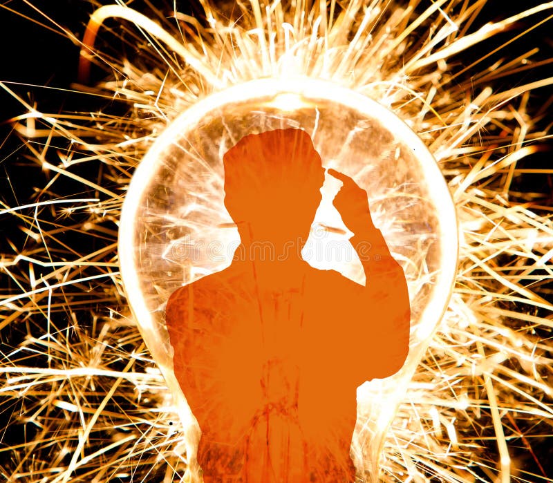 Creative Ideas Explode from Light Bulb Thinking Background Stock Photo ...