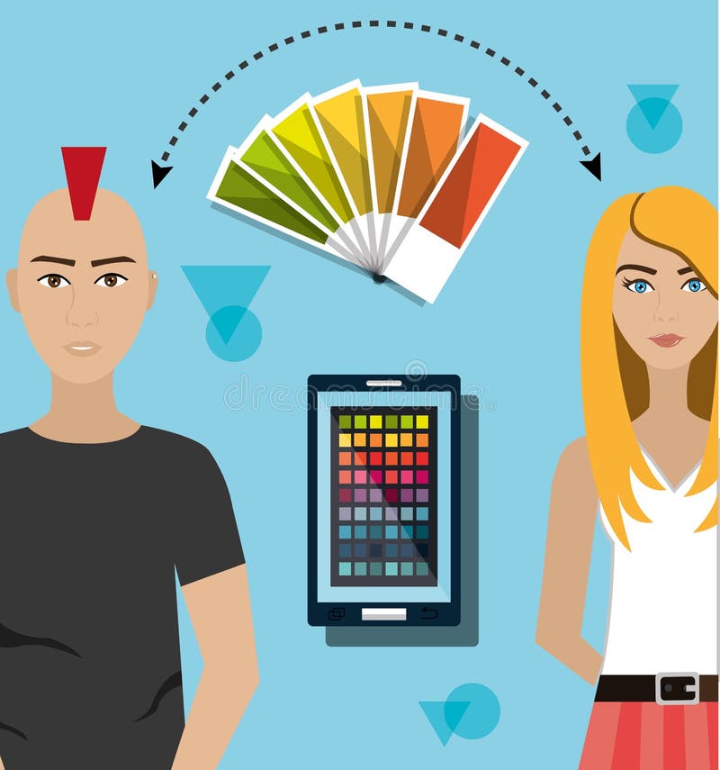 Creative Ideas Graphic Designer Stock Illustration - Illustration of ...