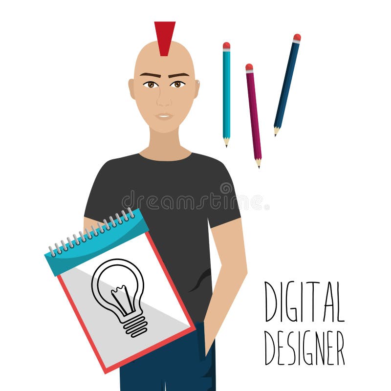 Big Ideas Graphic Design with Icons Stock Illustration - Illustration ...