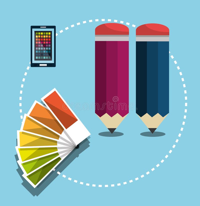 Creative Ideas Graphic Designer Stock Illustration - Illustration of ...