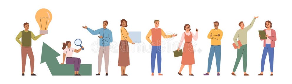 Creative Ideas Implementation at Work, Programmers Stock Vector ...