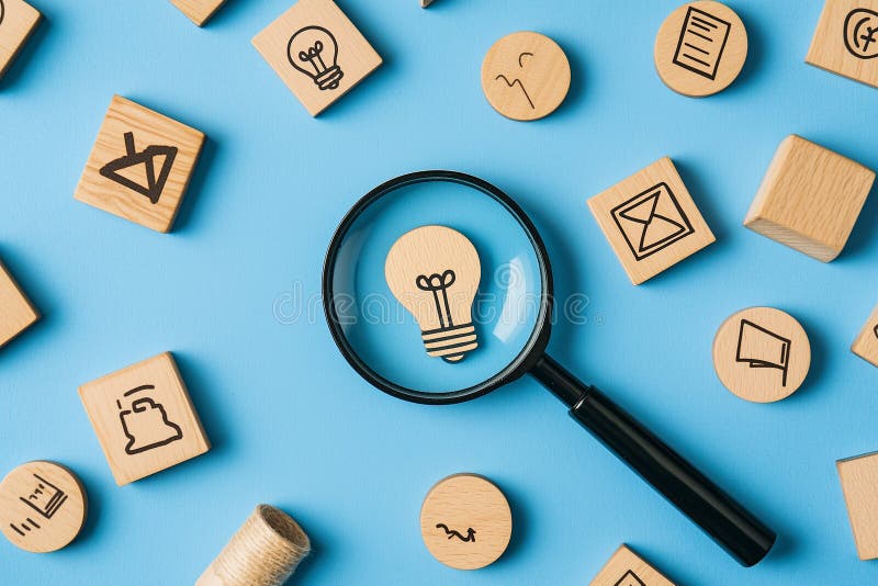 Creative Ideas and Innovation Symbols Stock Illustration - Illustration ...