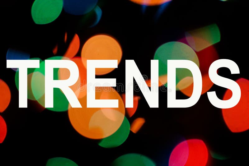 Trends Colorful Banner. White Text Stock Photo - Image of ideas ...
