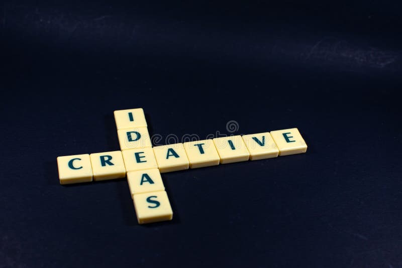 Creative Ideas Word Concept Black Texture Background Image Using by ...