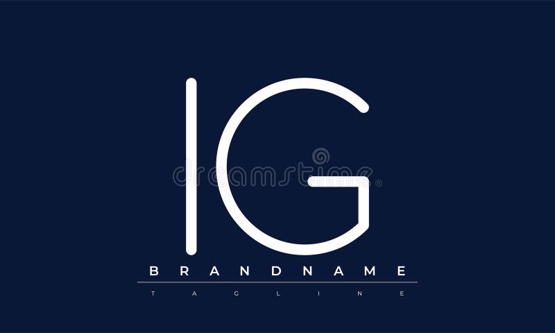 Creative IG Letter Initial Logo Vector Image Stock Vector ...